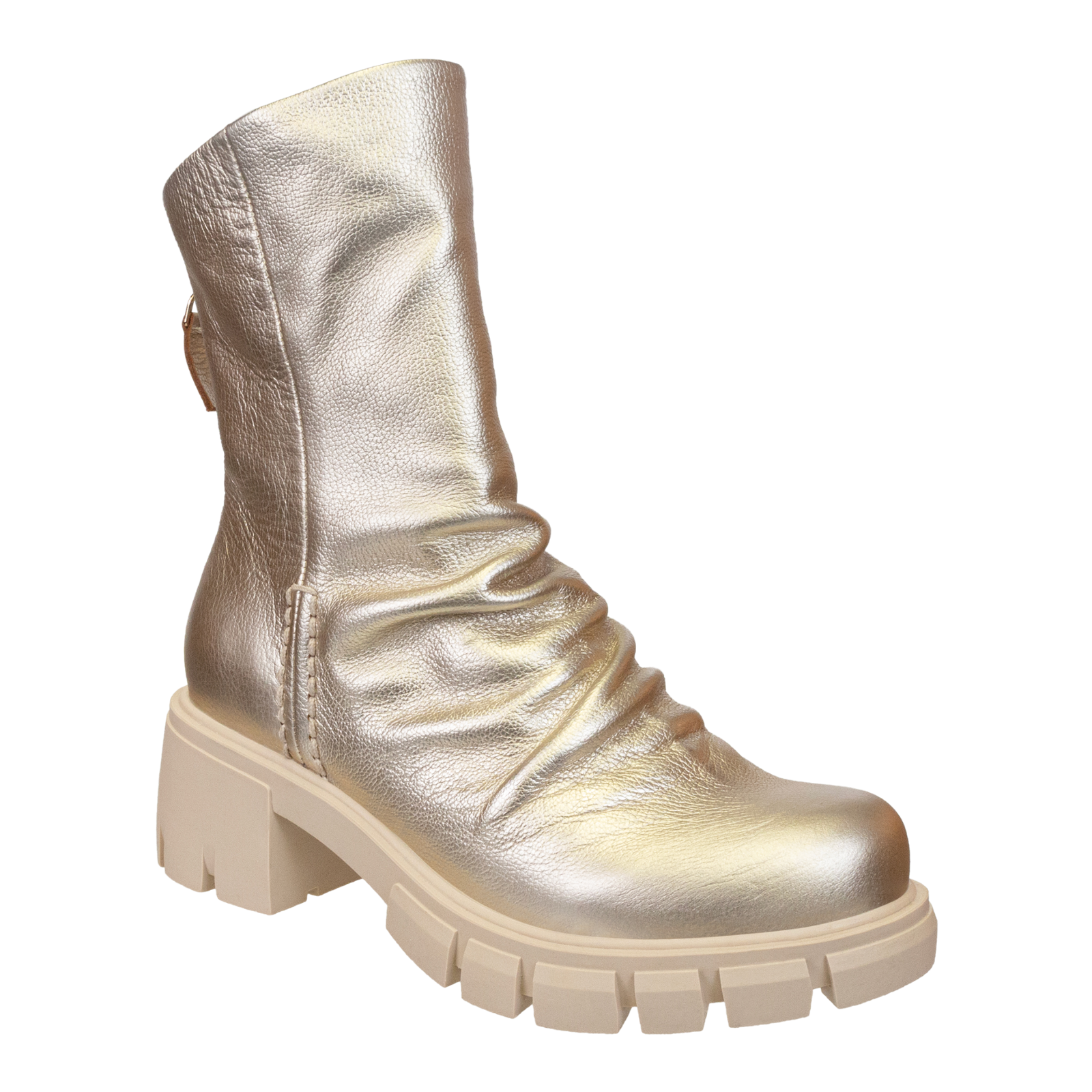 NAKED FEET - PROTOCOL in GOLD Heeled Mid Shaft Boots – Barkin’ Dogs ...