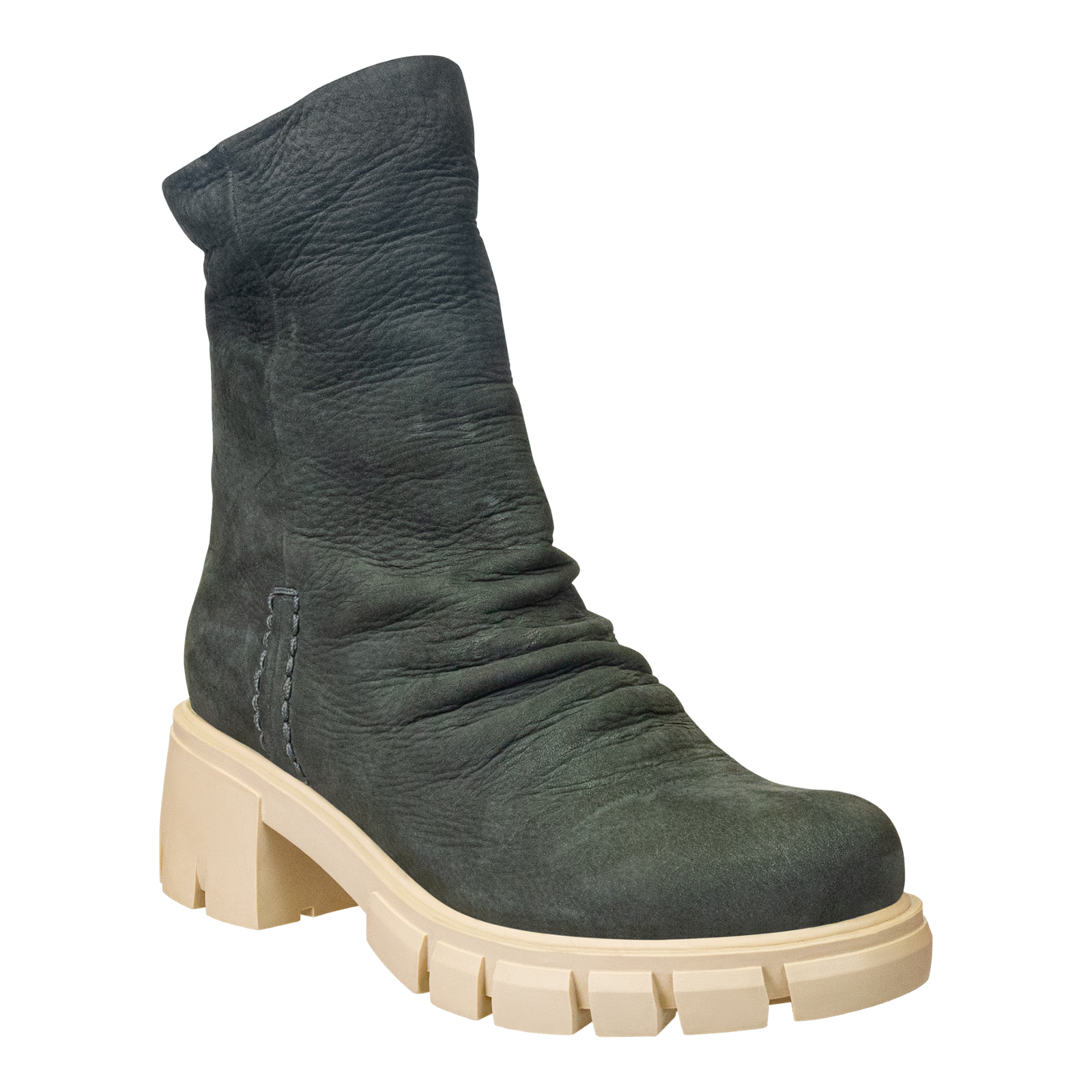 NAKED FEET - PROTOCOL in GREY MULTI Heeled Mid Shaft Boots – Barkin ...