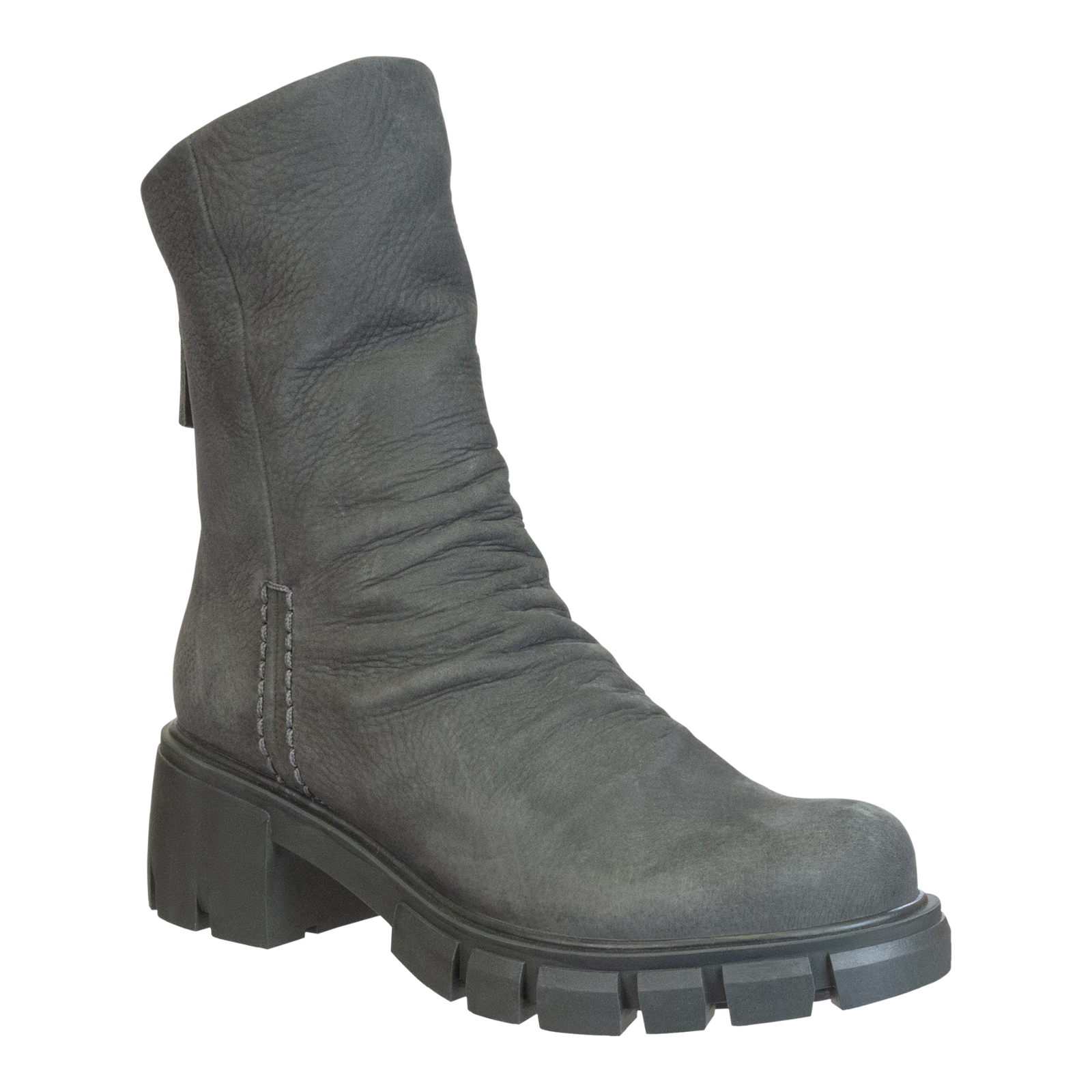 NAKED FEET - PROTOCOL in GREY Heeled Mid Shaft Boots – Barkin’ Dogs ...